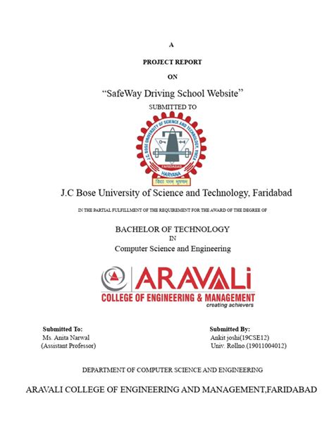 Ankit Joshi 19011004012 Project Report Final Pdf Php World Wide Web