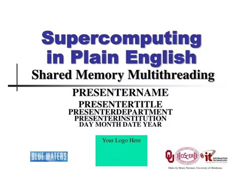 Ppt Supercomputing In Plain English Shared Memory Multithreading Powerpoint Presentation Id