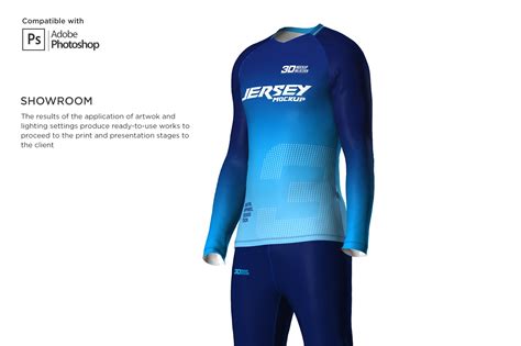 3D男子足球守门员服装样机psd套件 云瑞设计