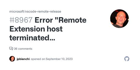 Error Remote Extension Host Terminated Unexpectedly 3 Times Within The