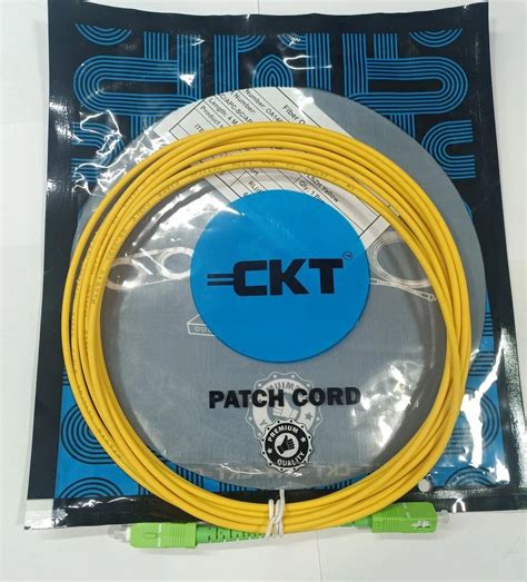 CKT Yellow Patch Cord Sc Apc Sc Apc At Rs 160 Patch Cords In Thrissur ID 2850835792548