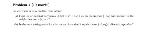 Solved Problem Marks Let C And N Be A Positive Even Chegg Com