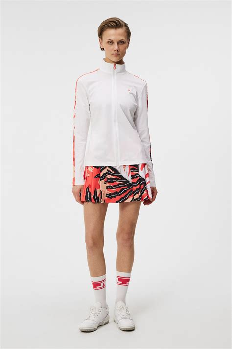 Winona Print Mid Layer White Jlindeberg