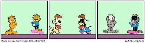 I Found A Comparison Between Sans And Garfield Comic Studio