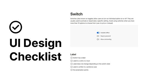 Ui Design Checklist
