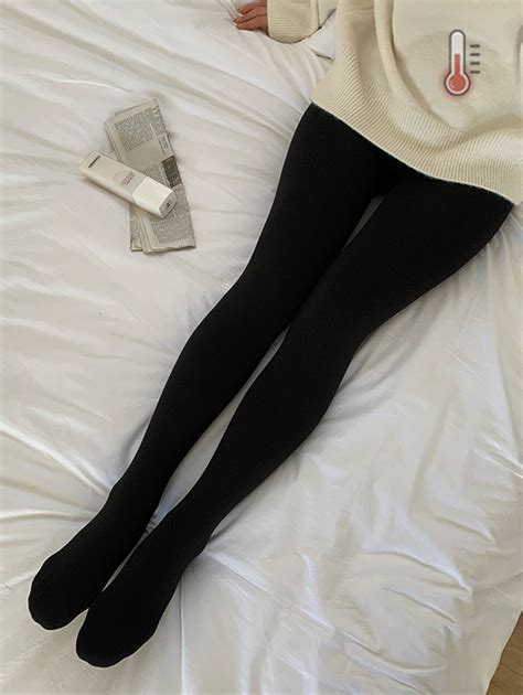 유어에르 [융기모안감] 유발 무발 팬티스타킹겨울 따뜻한 두꺼운 검정 블랙 고탄력 발없는 기모스타킹 레깅스 위시버킷
