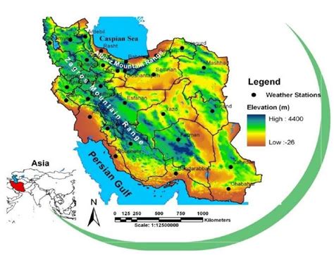 The Overall Topography Map Of Iran Yousefi Et Al 2019 Download Scientific Diagram