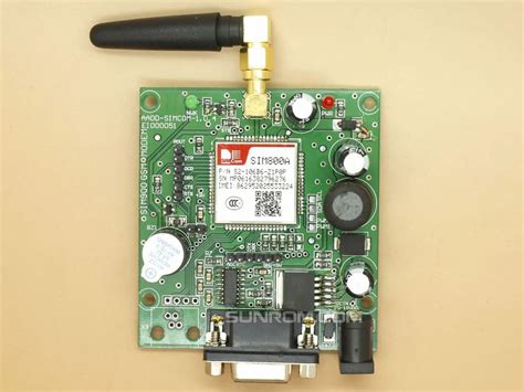 sim800a gsm gprs module with rs232 interface and sma antenna for