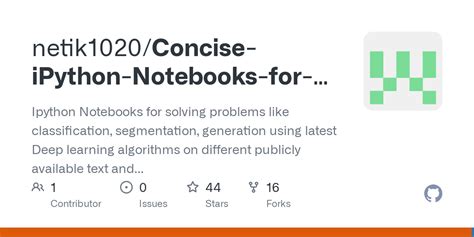 Github Netik1020concise Ipython Notebooks For Deep Learning Ipython Notebooks For Solving
