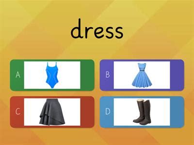 Clothes Wordwall Teaching Resources