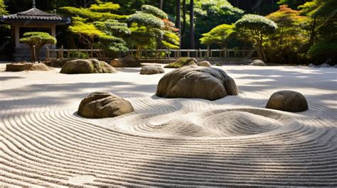 Premium Photo The Zen Garden Of A Japanese Garden