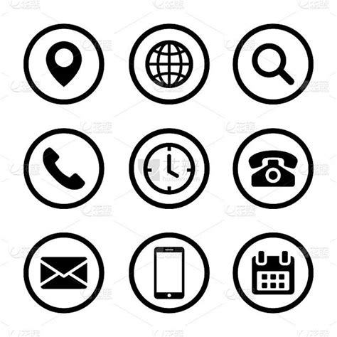 网络图标集。集合的网络图标符号向量。应用程序和网站的平面图标素材 花瓣网