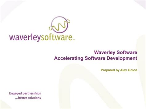 Waverley Software0712 Ppt Operating Systems Computer Software And Applications