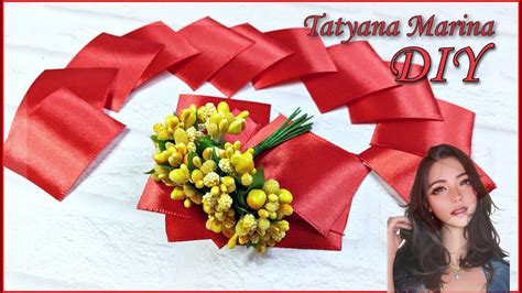 Вони зараз МЕГА популярні Квіти з атласної стрічки 5 см 🏵️ Satin Ribbon Flowers Youtube