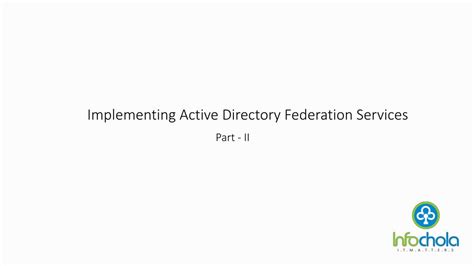 Ppt Implementing Active Directory Federation Services Part 2