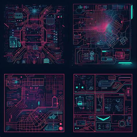 Premium Photo Colorful Futuristic Smart City Map Panel Design With Sleek Interfaces