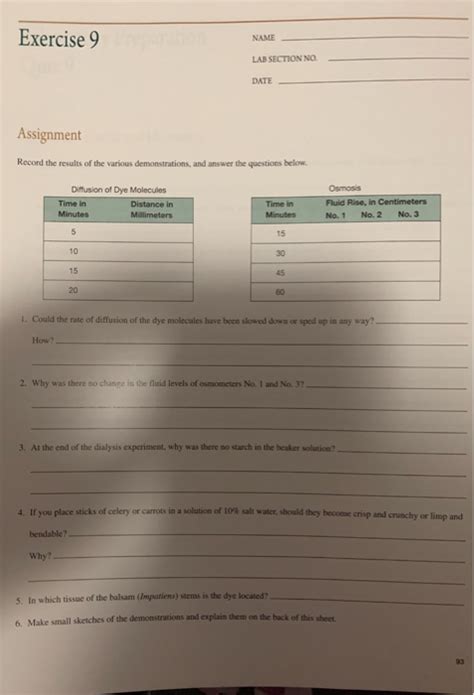 solved review questions 8 name lab section no date 1 in