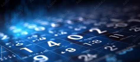 Binary Number Data Machine Learning Visualization System Technology Background Generative Ai