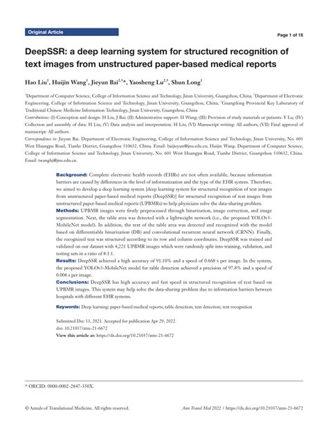 Pdf Deepssr A Deep Learning System For Structured Recognition Of Text Images From