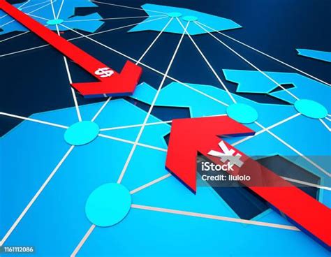 세계지도 금융 기술 네트워크 협력과 경쟁 통화 기호성공 화살표 3차원 형태에 대한 스톡 사진 및 기타 이미지 3차원 형태 5g 가득 찬 Istock