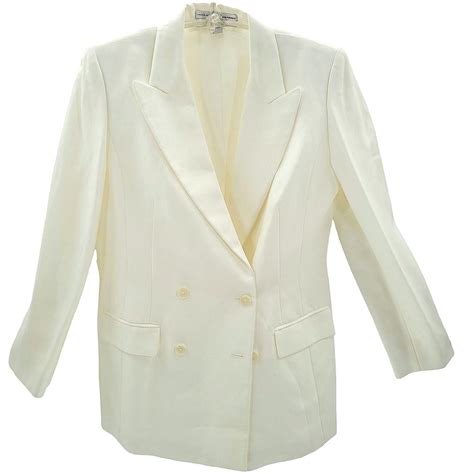 Vintage Vintage Linda Allard Ellen Tracy Linen Double Breast Blazer Grailed
