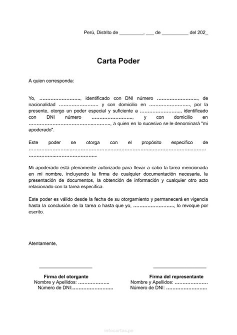 Carta Poder Simple Todos Los Modelos En Word Y Pdf [2025]