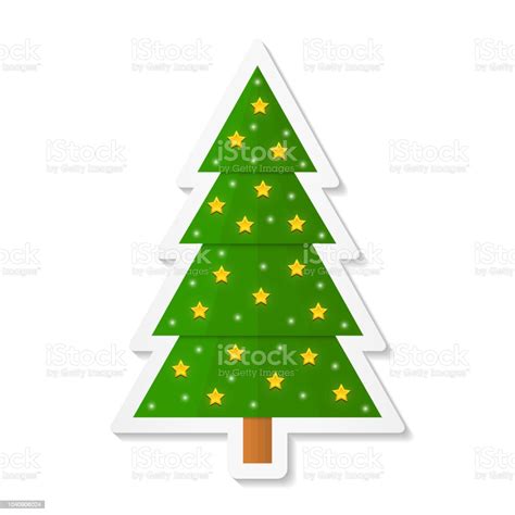 장식 된 크리스마스 트리 스티커 3 흰색 배경에 고립 된 추상화 합니다 0명에 대한 스톡 벡터 아트 및 기타 이미지 0명 12월 가문비나무 Istock