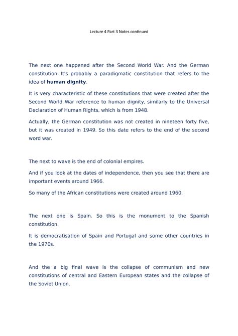 Lecture 4 Part 3 Notes Continued Lecture 4 Part 3 Notes Coninued The Next One Happened After