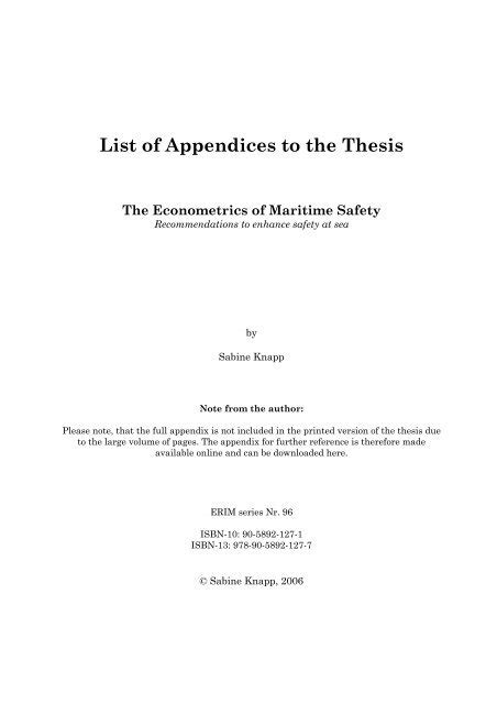 List Of Appendices In Thesis Writing List Of Appendices In Thesis Writing