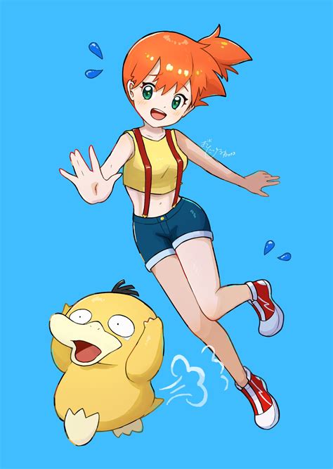 Misty Pokemon Psyduck Nintendo Pokemon Pokemon Anime Pokemon Classic Anime Highres