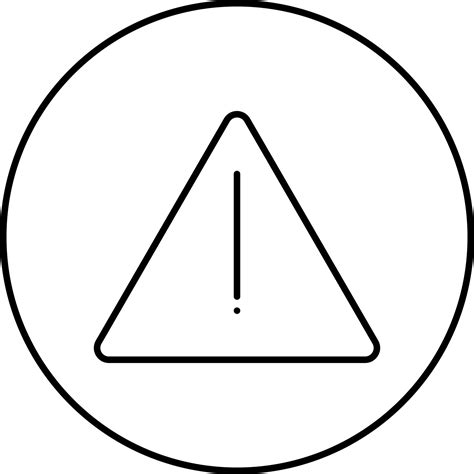 Black Linear Warning Symbol On Triangle And Circle Icon 24144891 Vector Art At Vecteezy