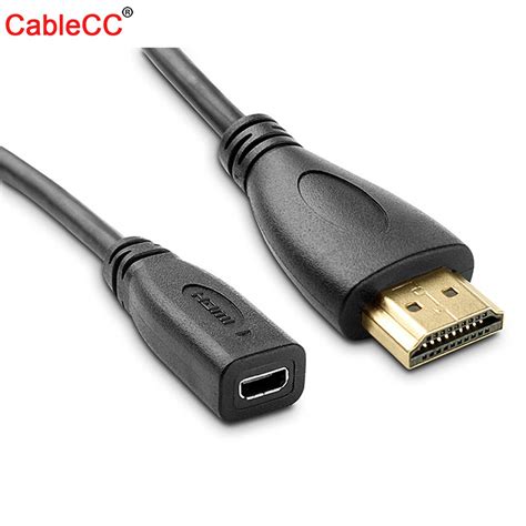 Cablecc 20cm Micro Hdmi Socket Female To Hdmi Male Vicedeal