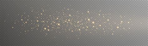 반짝반짝 골드 빛나는 먼지 효과 반짝이는 황금 입자 럭셔리하게 반짝이는 별 크리스마스 조명입니다 별가루가 있는 빛나는 흔적 마법의 축제 장식입니다 벡터 일러스트 레이 션