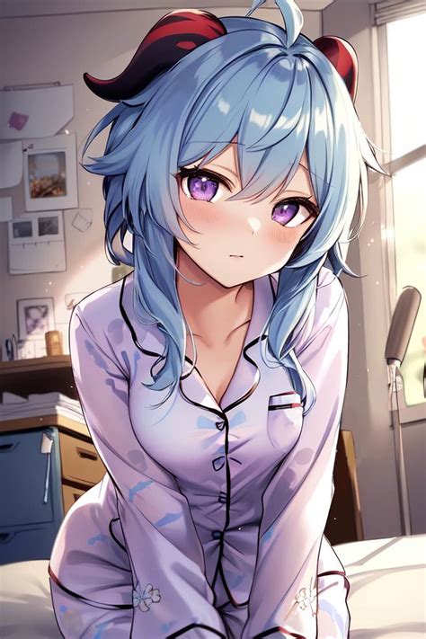 睡衣甘雨 插画师kitokito的穿睡衣的人物插画图片 BoBoPic