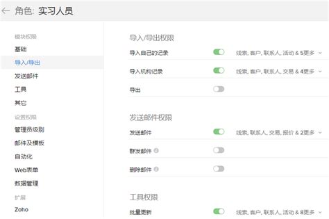 Crm系统功能 访问权限 Zoho Crm