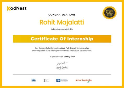 Javafullstack Webdevelopmentskills Internship Rohit Majalatti