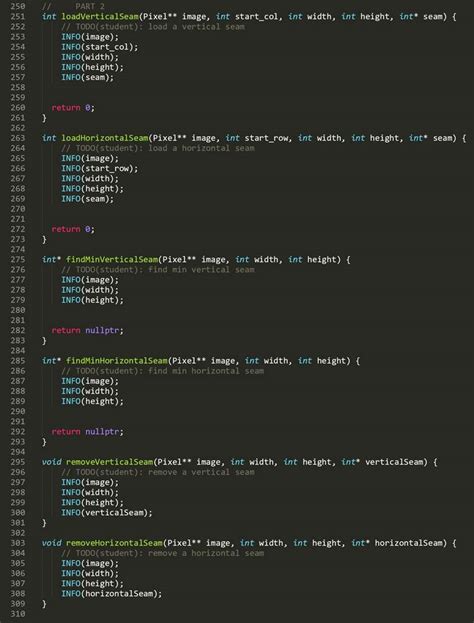 Solved Please Help Seam Carving Pt 2 C I Need Help With Part 2 Of A 1 Answer
