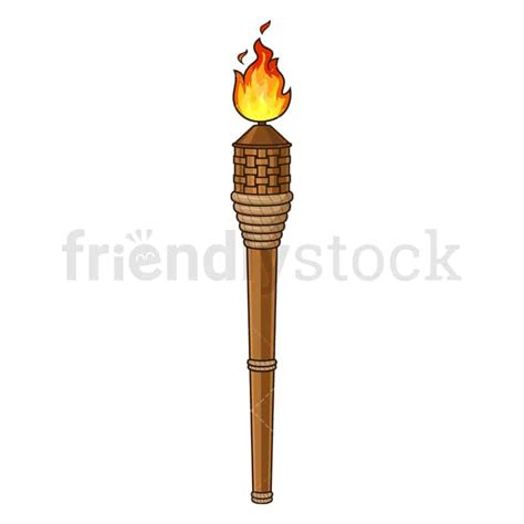 Tiki Torch Cartoon Vector Clipart Friendlystock
