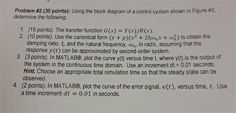 Solved Problem Points Using The Block Diagram Of A Chegg Com