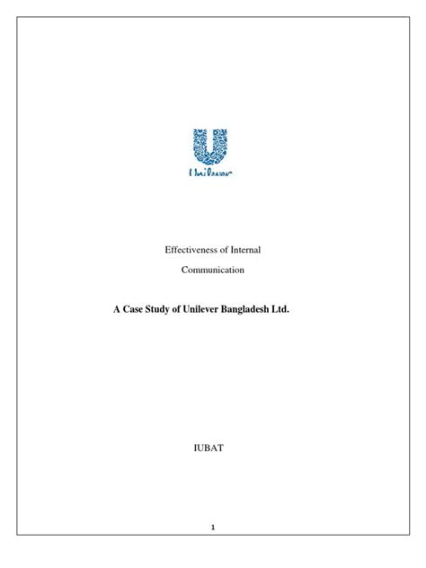 Uni Liver Pdf Unilever Strategic Management