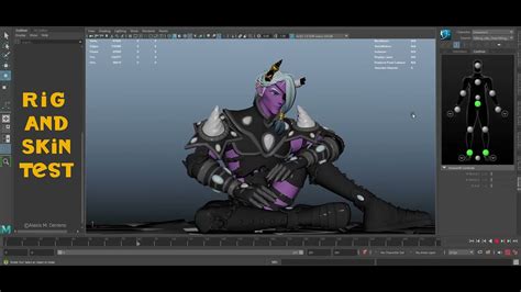 Maya 3d Rig And Skinning Animation Test Youtube