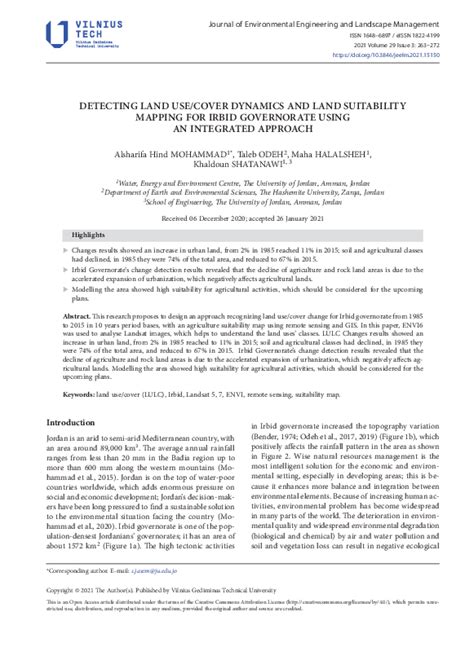 Pdf Detecting Land Usecover Dynamics And Land Suitability Mapping