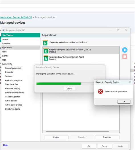 Security Application Not Running Failed Real Time Protection Stopped Kaspersky Security