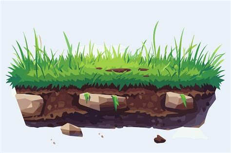 2d 게임 자산 배경 플랫폼 타일 세트 프리미엄 Ai 생성 벡터