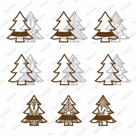 Christmas Tree Svg Tree Snow Christmas Ornament SVG Etsy