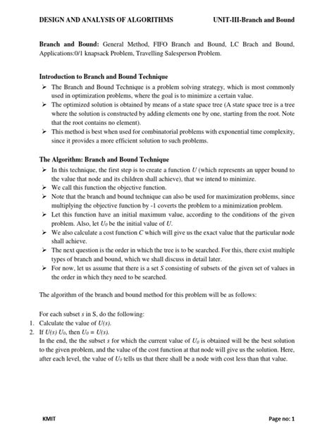 daa unit 3 pdf mathematical optimization combinatorics