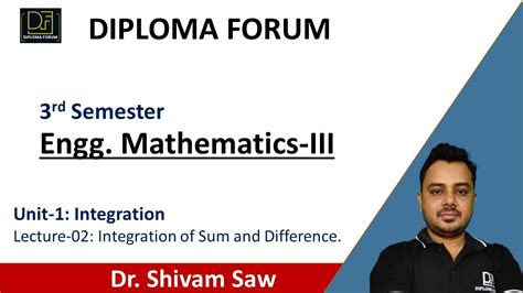 L 02 Integration Of Sum Youtube