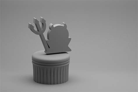 아름다운 추상적 인 일러스트레이션 할로윈 악마 기호 아이콘 열 스탠드와 멋진 배경에 3d 렌더링 그림입니다 디자인배경 패턴 공포 무서움에 대한 스톡 사진 및 기타 이미지