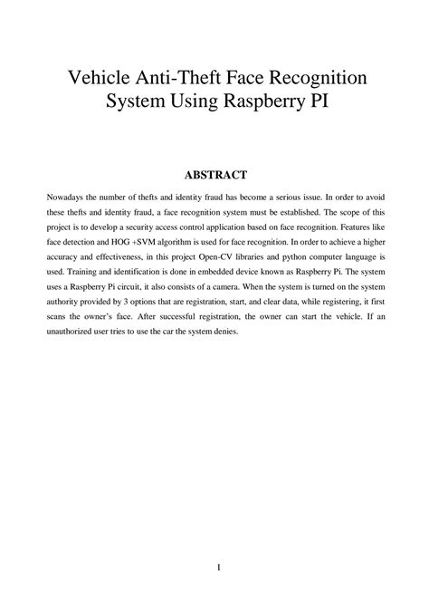 Solution Vehicle Anti Theft Face Recognition System Using Raspberry Pi