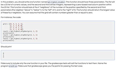 Solved In This Problem You Should Write One Function Named Chegg